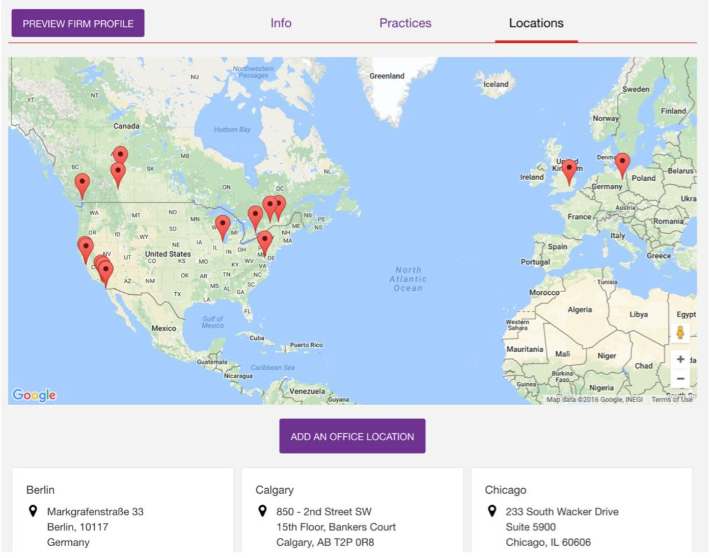 Adding and editing office locations : Nextlaw Referral Network